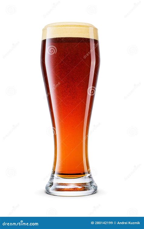 Weizen Glass Of Beer Isolated On White Background Vector Illustration