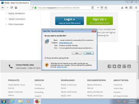 Logiciel MySQL Workbench Installation Du Logiciel