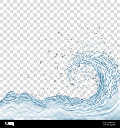 Water Splash And Drops Isolated On Transparent Background Vector
