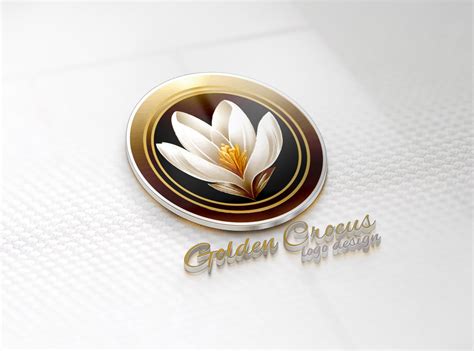 Golden Crocus Logo Design Aya Templates