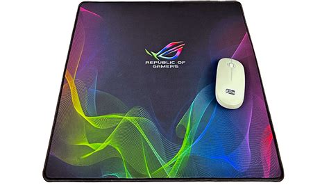ماوس پد گیمینگ با ابعاد 45×40 سانتی‌متر و زیره لاستیکی ایسوس مدل موج دار Wave Asus Gaming Mouse