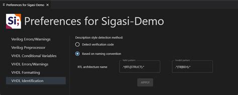Design Units Description Style Sigasi
