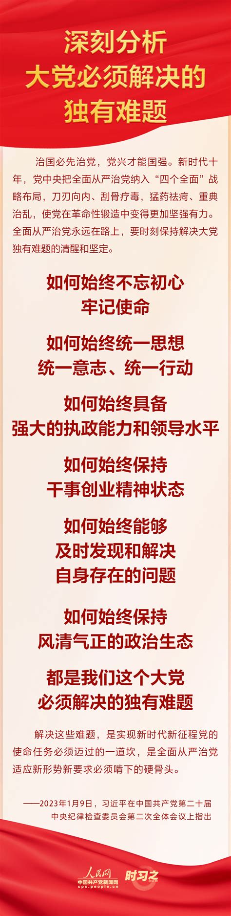 习近平指出要时刻保持解决大党独有难题的清醒和坚定