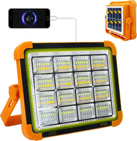 Luz de trabajo solar portátil LED 100 W 10000 lm luz de trabajo de