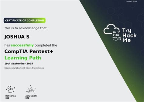 Cybersecurity Pentest Tryhackme Comptiapentestplus Infosec