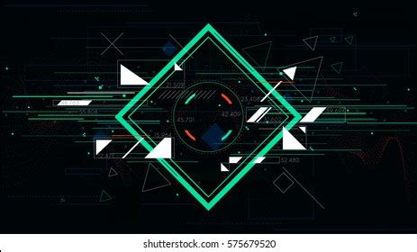 Tech Futuristic Abstract Backgrounds Colorful Square Stock Vector