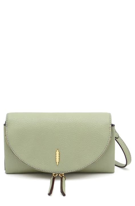 Thacker Nikki Leather Crossbody Bag In Sage Modesens