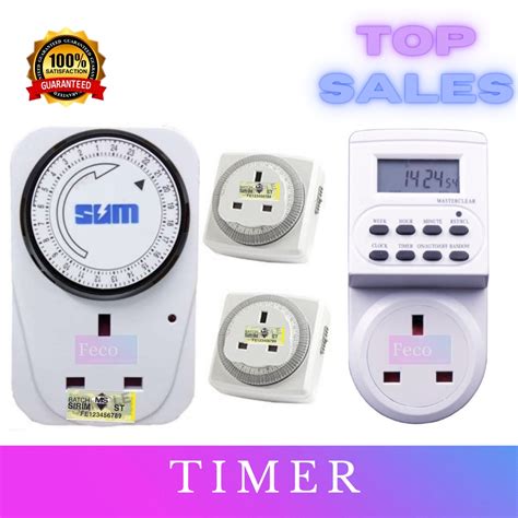 multi programmer timer 13a socket digital timer 24hour 0024 sum sirim