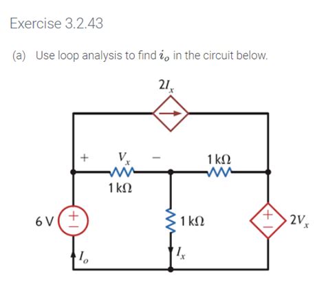 Solved Exercise 3 2 43 A Use Loop Analysis To Find I In Chegg Com