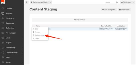 View Content Assignment List Mura Docs V70