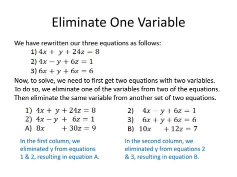 Systems Of Equations In Variables PPTX