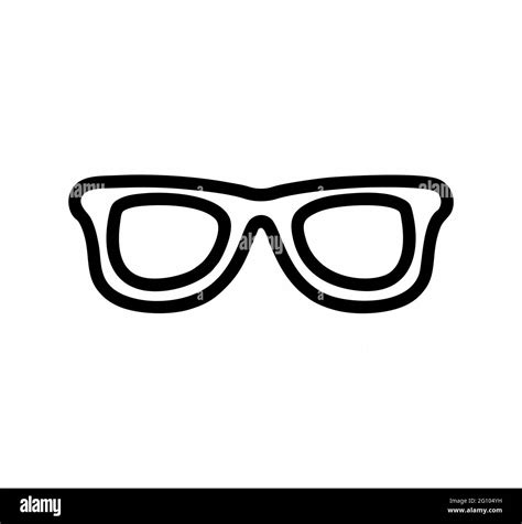 Reading Glasses In Black And White Vector Isolated For Signs Logo