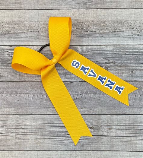 Skinny Collegiate Cheer Bow Yellow Gold Cheer Bow Add Personalization