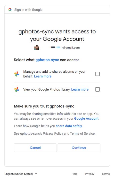 User Login OAuth Flow Gphotos Sync Dev G D Documentation