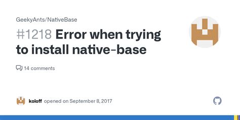 Error When Trying To Install Native Base · Issue 1218 · Geekyantsnativebase · Github