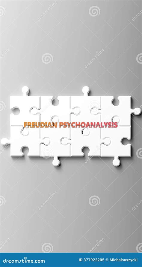 Freudian Psychoanalysis Complex Like A Puzzle Pictured As Word