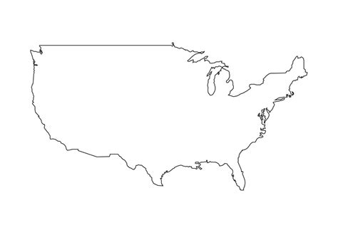 US Map Silhouette Map Of USA Silhouette Printable
