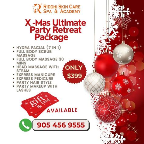 Christmas Special Spa Deal Riddhi Skin Care Spa And Academy