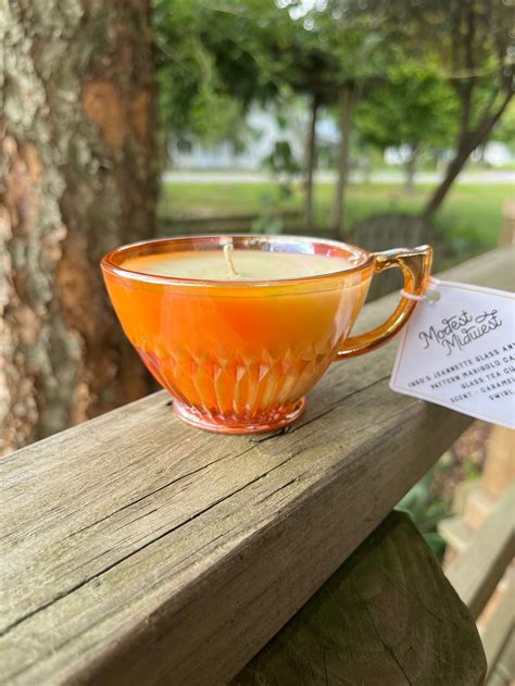 1930s Jeannette Glass Anniversary Pattern Marigold Carnival Glass