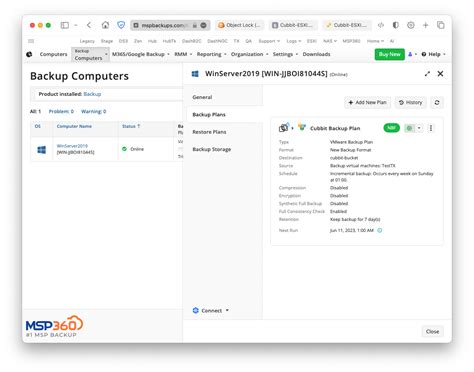 cloudberry msp360 backup cubbit docs