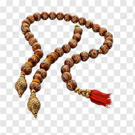 우아한 갈색 나무 나무가 달 금 디테일 이슬람 기도 구슬 나무로 만든 타스비 이슬람 예배 Png 일러스트 및 이미지 에 대한 무료 다운로드 Pngtree