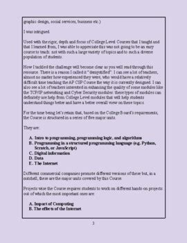 AP CSP Course Demystified Course Overview High Babe TPT