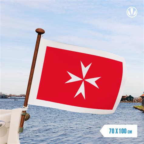 Vlag Malta Koopvaardij 70x100cm Vlaggenclub