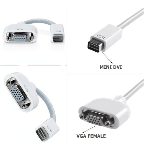 Преходник STELS Mini DVI към VGA, Адаптер за връзка с компютър, PC ...