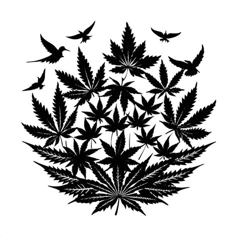 Weed Leaves Pattern 56329587 Vector Art At Vecteezy