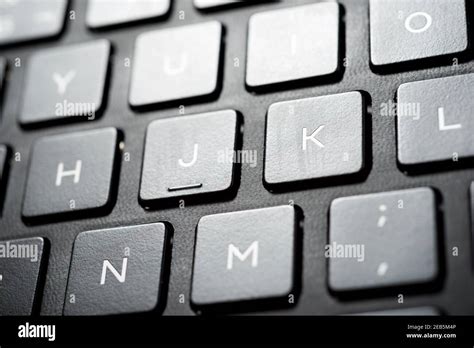 Detail Of A Black Laptop Keyboard Stock Photo Alamy
