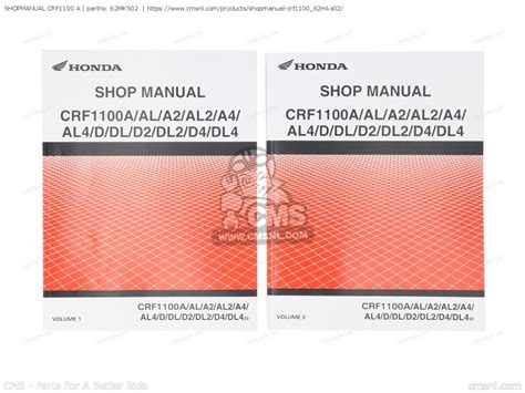 62mks02 Shopmanual Crf1100 A Honda Buy The 62mks02 At Cmsnl