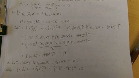 Quantum Mechanics Calculating Values Related To Angular Momentum And