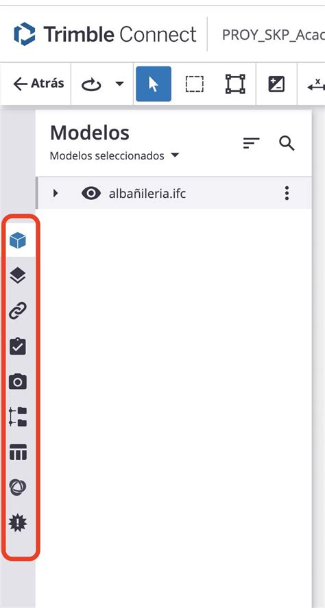No Icons On The Left In Trimble Connect Viewer Trimble Connect