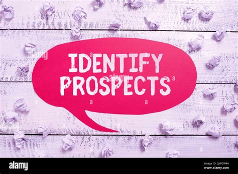 Hand Writing Sign Identify Prospectspossible Client Ideal Customer Prospective Donors Business