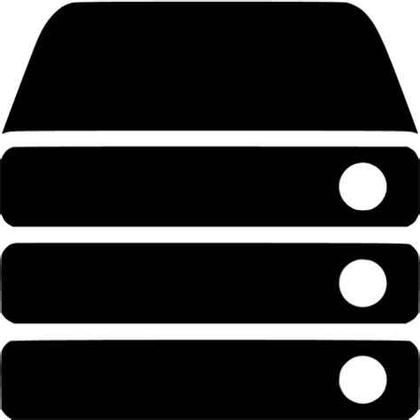 Black Stack Icon Free Black Computer Hardware Icons