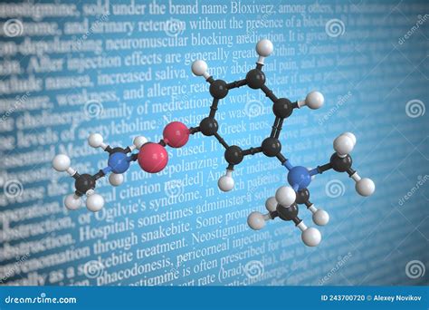 Neostigmine Molecule Molecular Structure Parasympathomimetic Agents