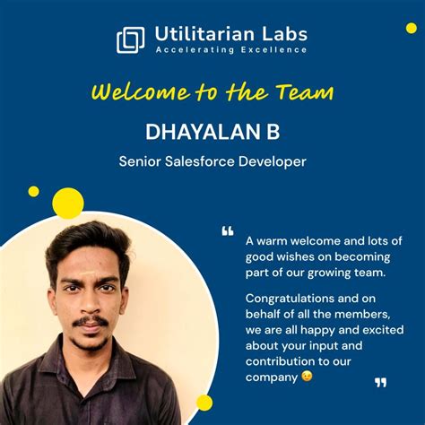 Welcome Salesforce Utilitarianlabs Newteammember Salesforcedeveloper Cloudcomputing