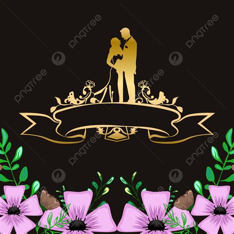 Square Wedding Celebration Card Background Design Vector Wedding