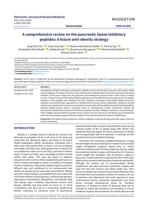 Pdf A Comprehensive Review On The Pancreatic Lipase Inhibitory