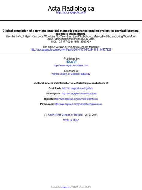 Clinical Correlation Of A New And Practical Magnetic Resonance Grading