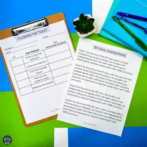 Functional Life Skill Individual Visual Schedule Task Analysis Special