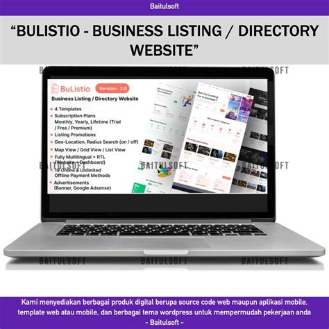 Jual Source Code Aplikasi Web Bulistio Business Listing Directory