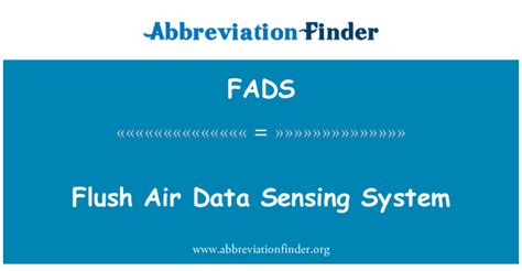 Fads Steht Für Flush Air Data System Sensorik Flush Air Data Sensing