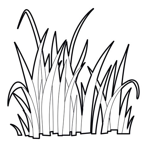 Grass Icon Outline Style 14864613 Vector Art At Vecteezy