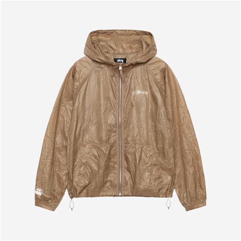 스투시 비치 쉘 링클 나일론 자켓 브라운 Stussy Kream