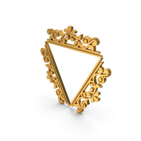 Gold Triangular Border Frame 3d Object 2299259491 Shutterstock