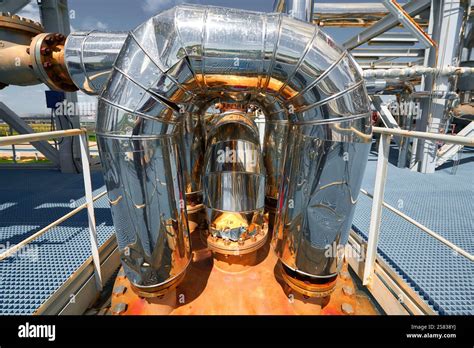 Industrial Pipelines In A Chemical Plant Showcase Complex Networking Of Infrastructure Under