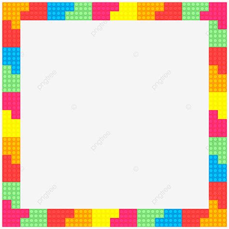 Blocks Border Clipart Transparent Background Modern Block Border Png Design Block Border
