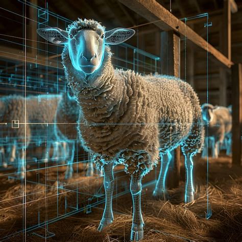 Premium Photo Beautiful Eid Al Adha Sheep With Neon Light Lines For