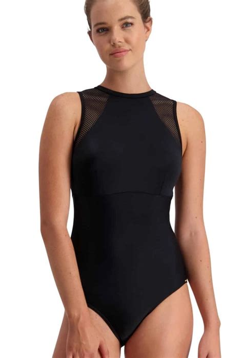 Piha Mesh High Neck Swimsuit Sum23 Blitz Surf Shop